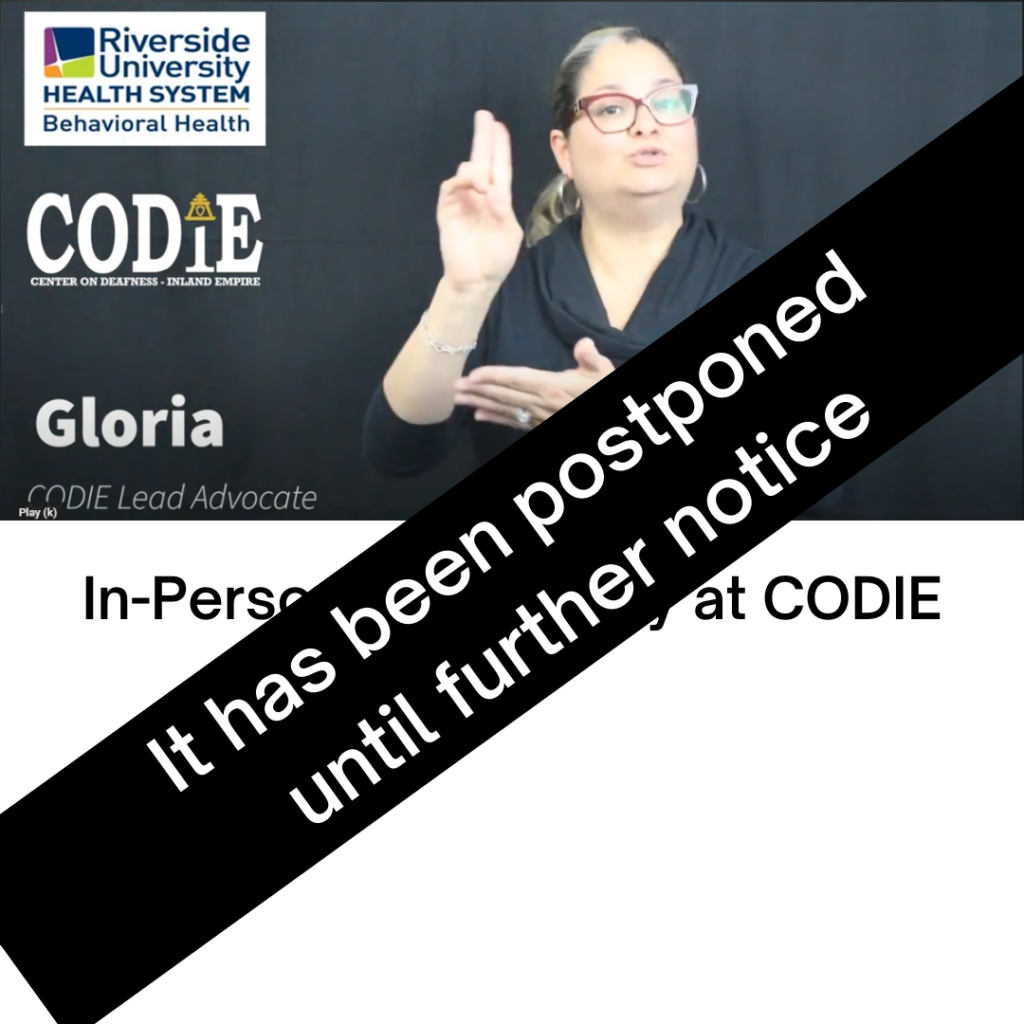 Postponed until further notice - CODIE