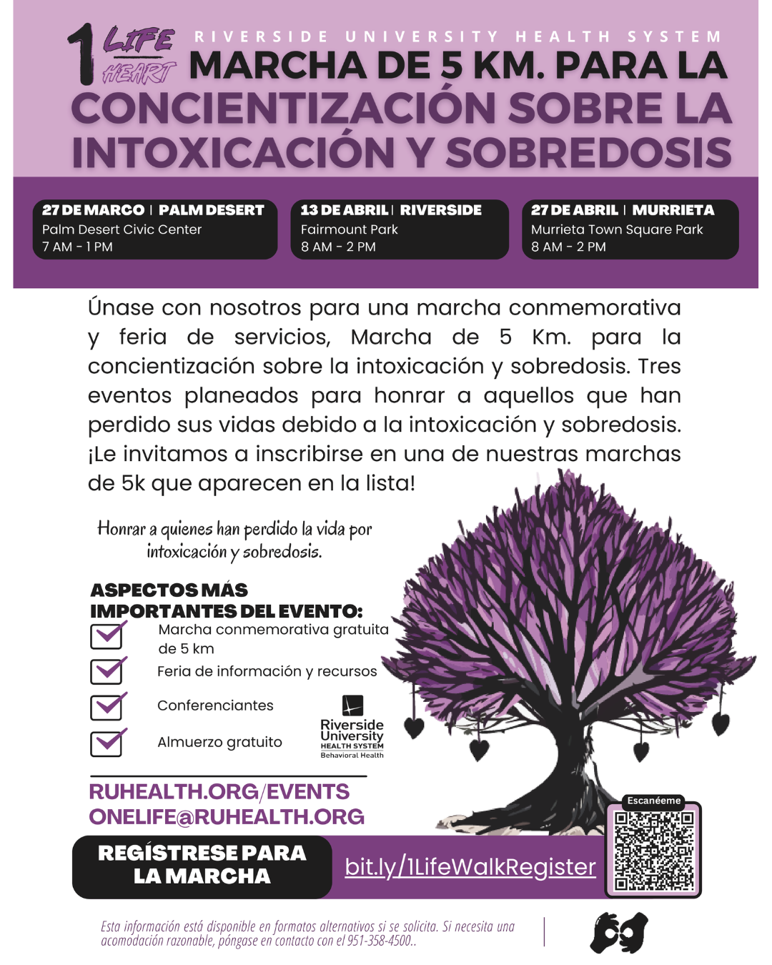 1 Life 1 Heart Poisoning and Overdose Awareness 5K Walks - Center On ...